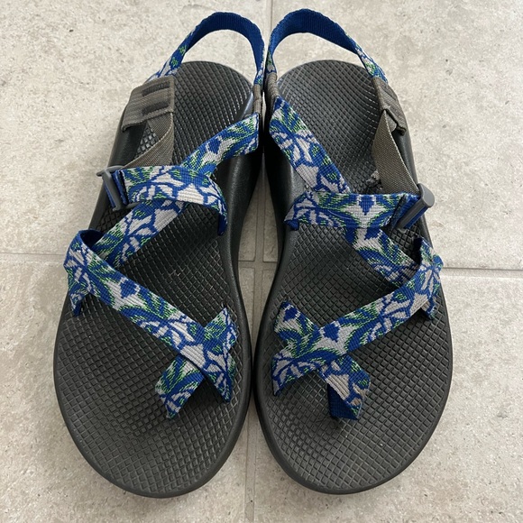 Chaco | Shoes | Mens Bluegreenwhite Chacos Size 1 Z2 | Poshmark